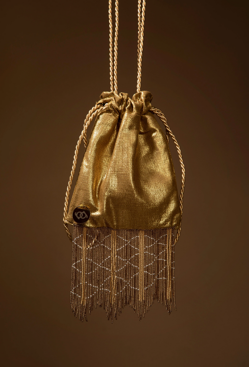 Fringed Golden Bag – VIPOP