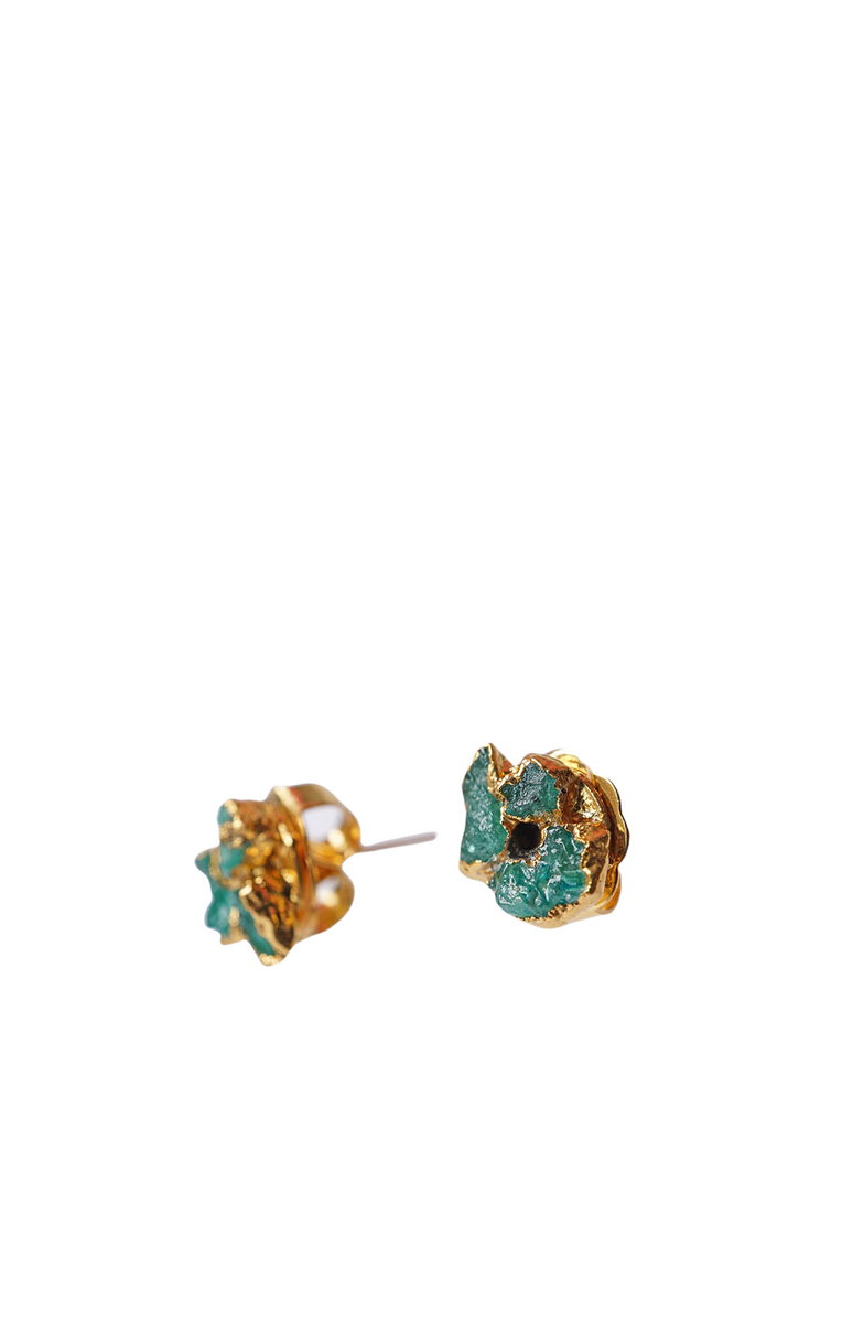 Mini Raw Emerald Studs – VIPOP