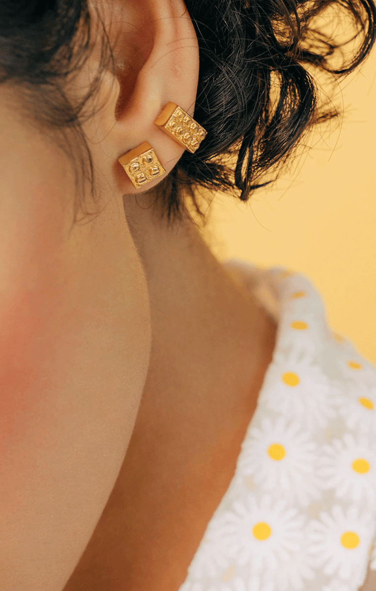 Gold Lego Single Stud Earring – VIPOP