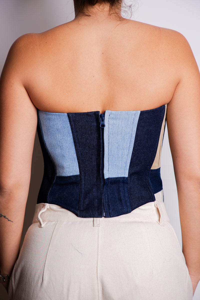 Strapless Denim Corset – VIPOP