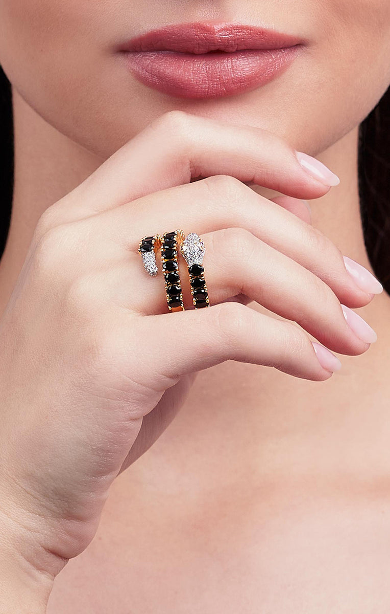 Black Onyx Snake Ring – VIPOP
