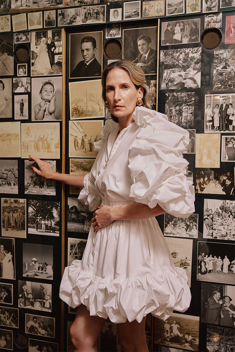 Ruffled Sleeves Mini Dress White – VIPOP