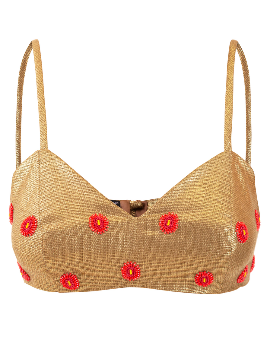 Gold Handwoven Bralette – VIPOP